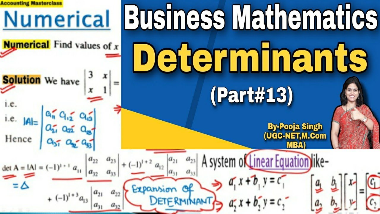 Determinants | Basic Concept | Property Of Determinants | Numerical ...