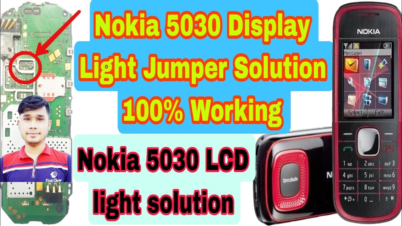 Nokia 5030 Display Light Jumper Solution 100% Working | nokia 5030 ...