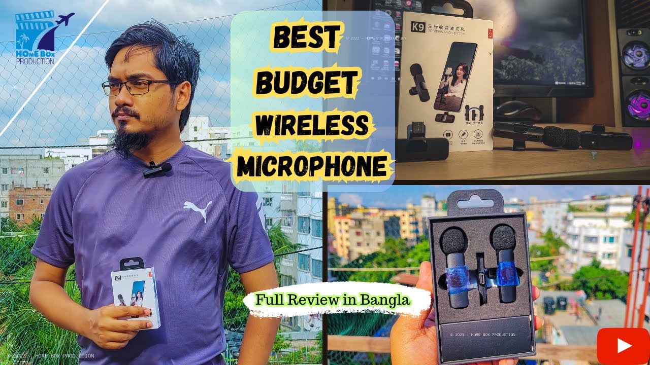 কম দামে সেরা মাইক্রোফোন ।। K9 Wireless Microphone ।। Low budget ...