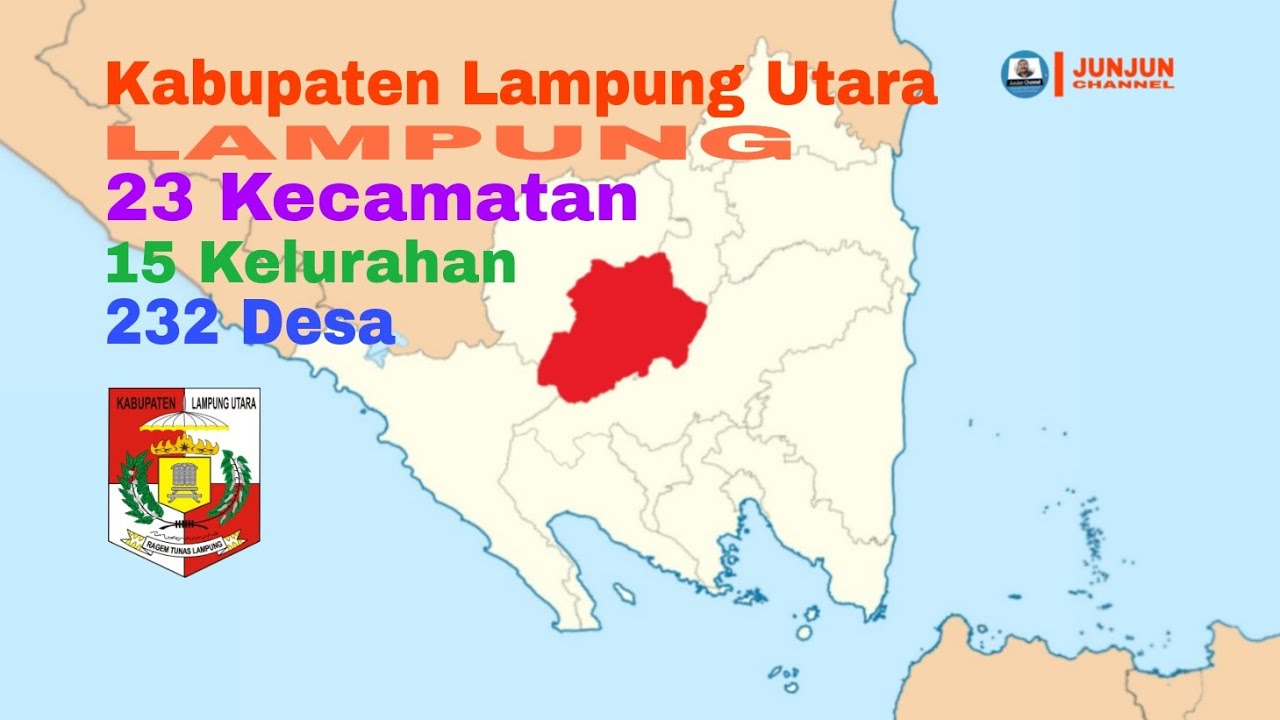 Kabupaten Lampung Utara, Lampung, 23 Kecamatan, 15 Kelurahan, 232 Desa ...