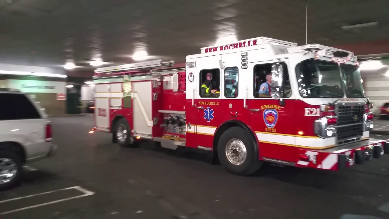 New Rochelle Fire Department Engine 21 and Tower Ladder 11 - YouTube