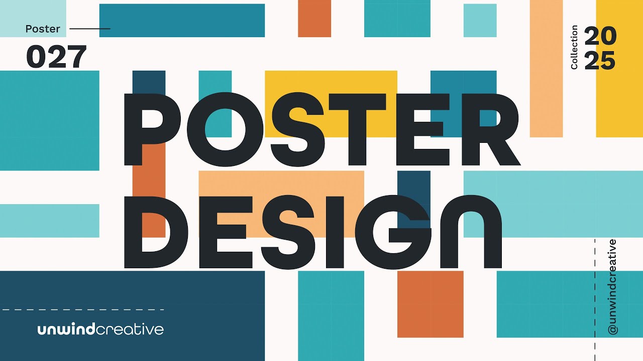 Colour Blocks Poster Design in Adobe Illustrator - #027 - YouTube