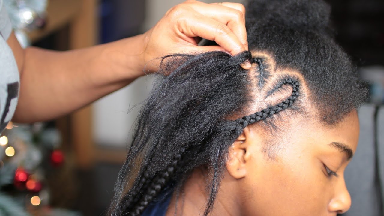 HOW TO: HEART SHAPED CORNROWS - YouTube