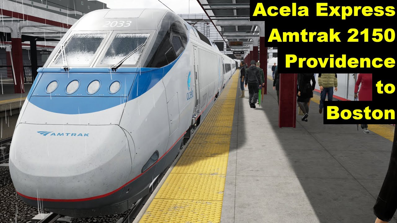 Acela Express Amtrak 2150 - Providence to Boston - YouTube