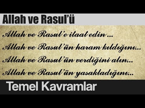 Peygambere itaat (Kuran'da Allah ve Rasulü kavramı)