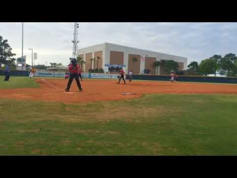 Bailey Pelkey RBI single scores Haley Wood. - YouTube