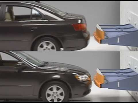 Bumper tests of midsize sedans - YouTube