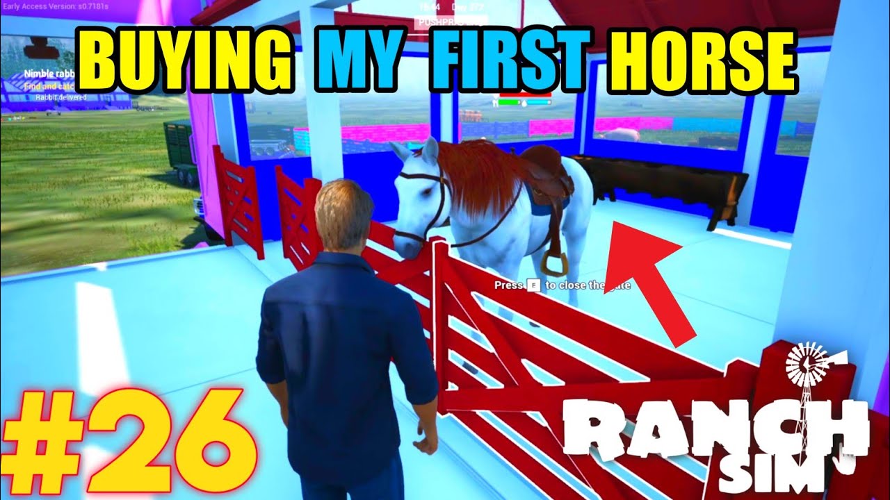 BUYING MY FIRST HORSE IN RANCH SIMULATOR GAMEPLAY #26 - YouTube