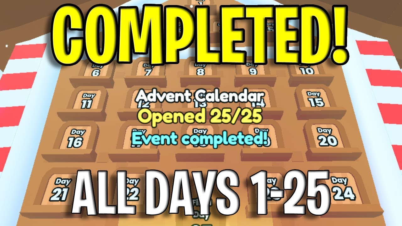 Pet Simulator Advent Calendar Day 1-25! ⭐📅| #roblox #petsim99 #ps99 ...
