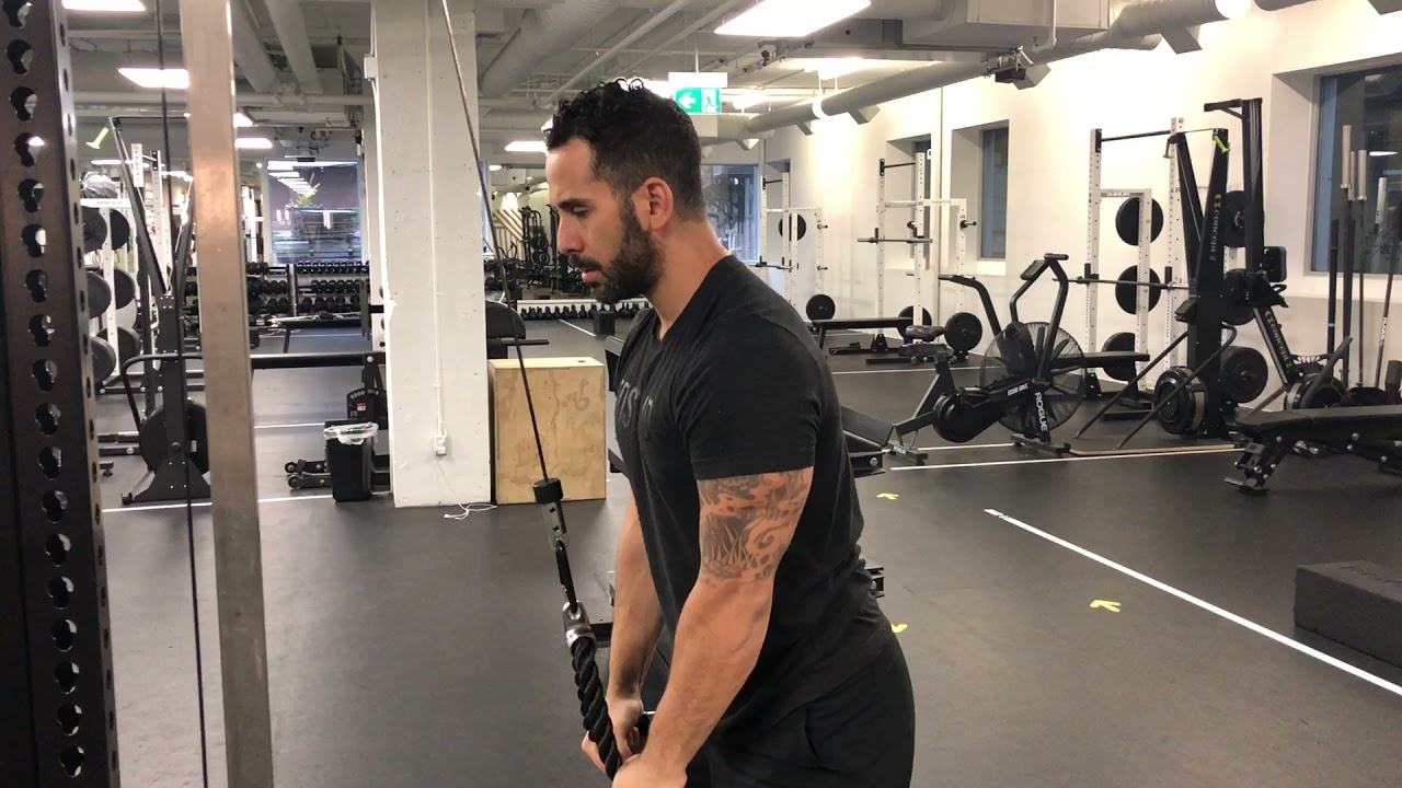 Rope Cable Tricep Extensions - YouTube