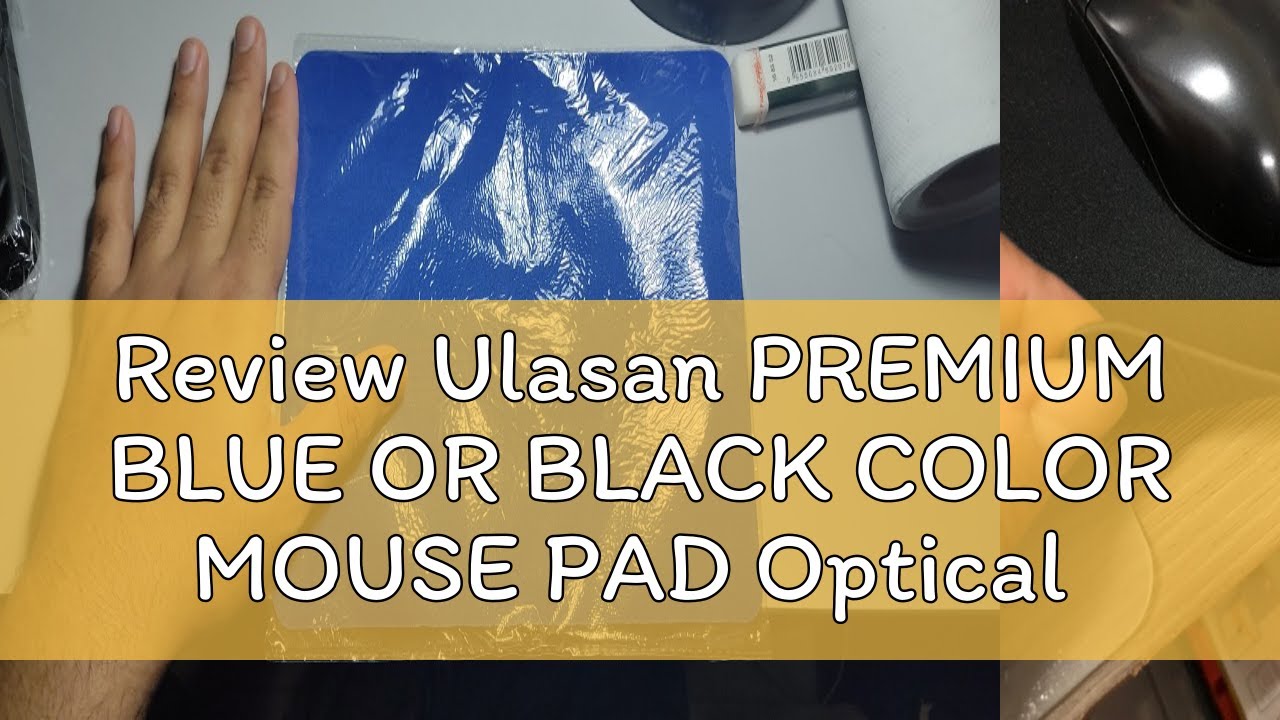 Review Ulasan PREMIUM BLUE OR BLACK COLOR MOUSE PAD Optical Mouse Pad ...