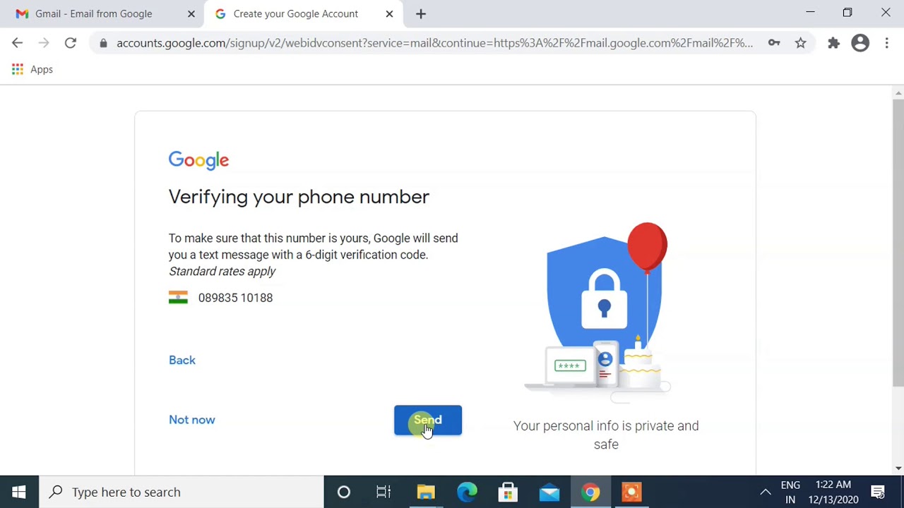 How to create Gmail account || G- मेल अकाउंट कैसे बनाए ||How to make ...