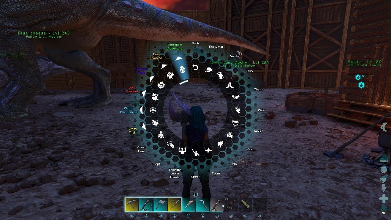 ARK Survival Ascended these emote sus as hell - YouTube