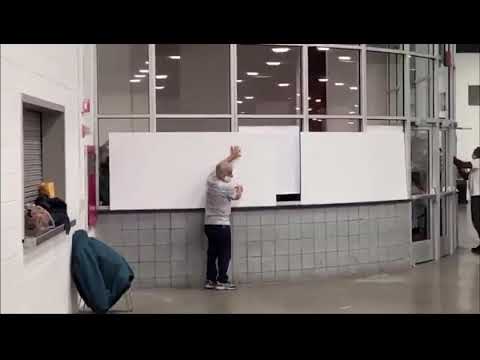 PA poll workers cover windows to prevent poll watchers from seeing ...