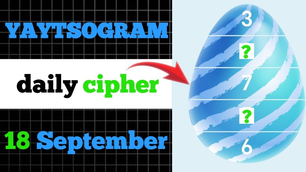 yaytsogram cipher | 18 Sep Cipher | yaytsogram daily cipher ...