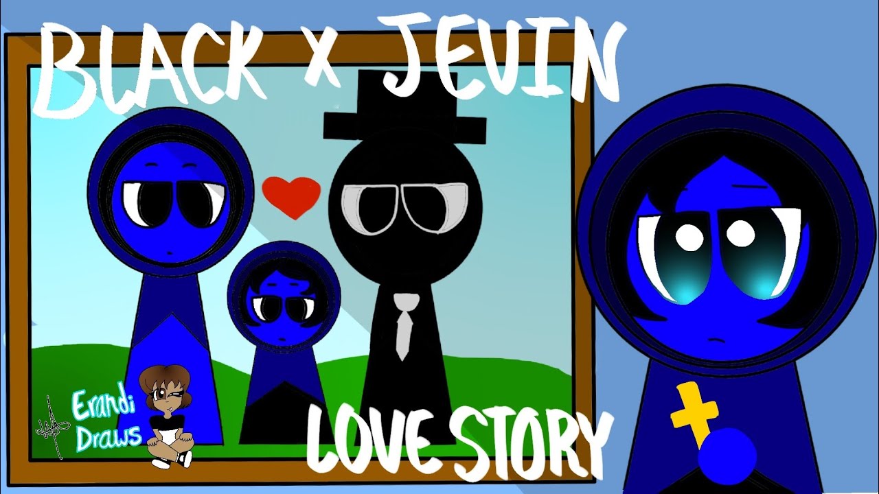 black x jevin love story|parte 1|original| Erandi Draws #sprunki # ...