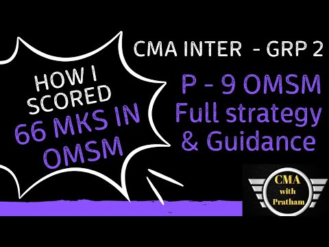 How I scored exemption in OMSM?? Which strategy to be followed? #cma # ...