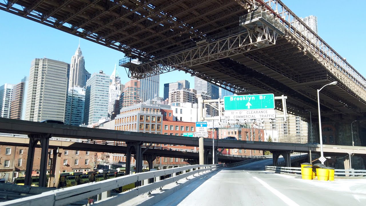 NYC Drive - FDR Drive to Brooklyn Bridge | Manhattan Skyline - YouTube
