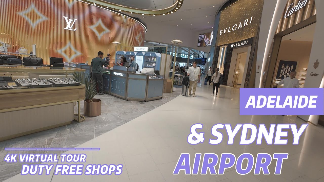 ADELAIDE AIRPORT AND SYDNEY AIRPORT 4K VIRTUAL WALKING TOUR - YouTube