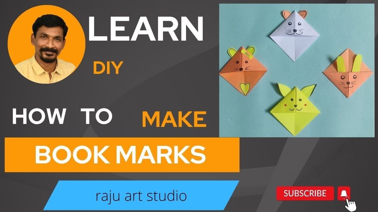 Learn how to make book marks easy with paper @ rajuartstudio - YouTube