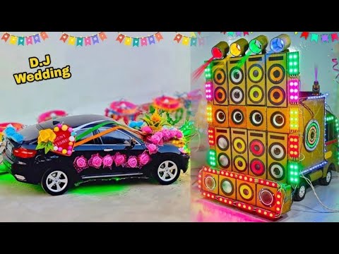 Diy Mini Wedding Dj Road Lights Gadi Wala Dj | Mini Dj Truck Decoration ...
