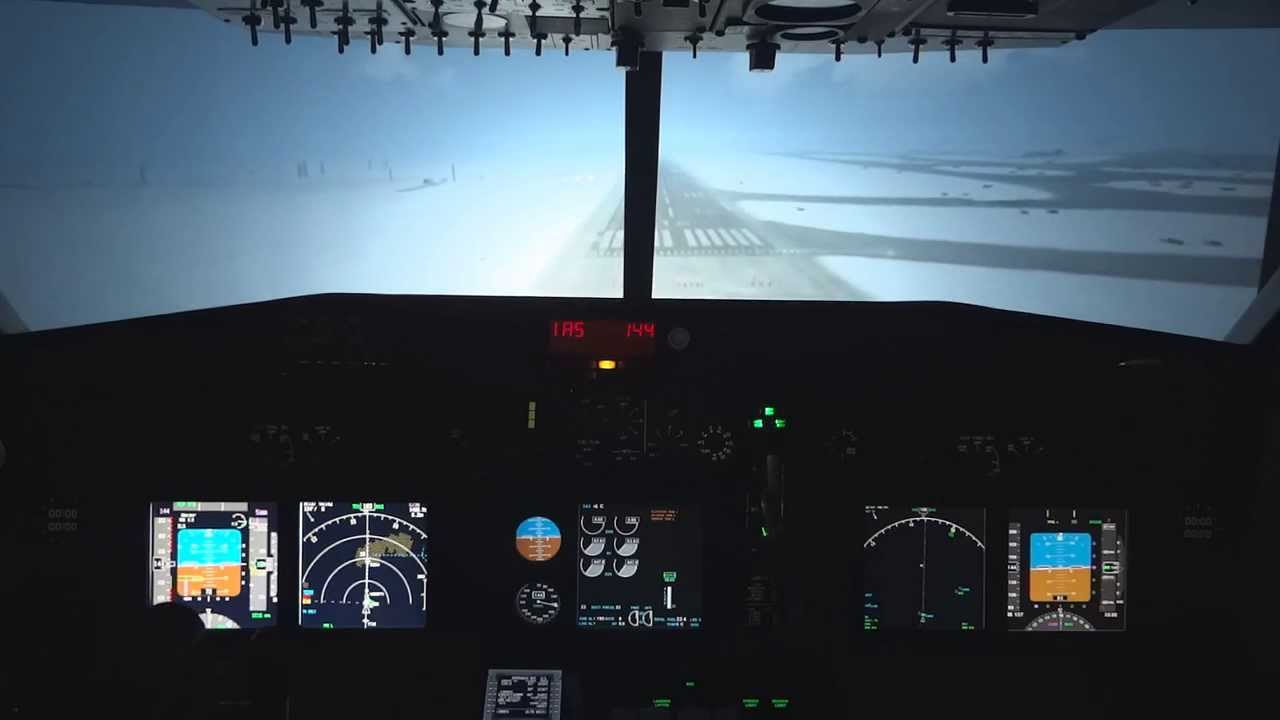 Home Cockpit low visibility landing Wien - YouTube