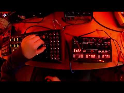My son's first solo jam - Moog DFAM + Korg Volca Kick - YouTube