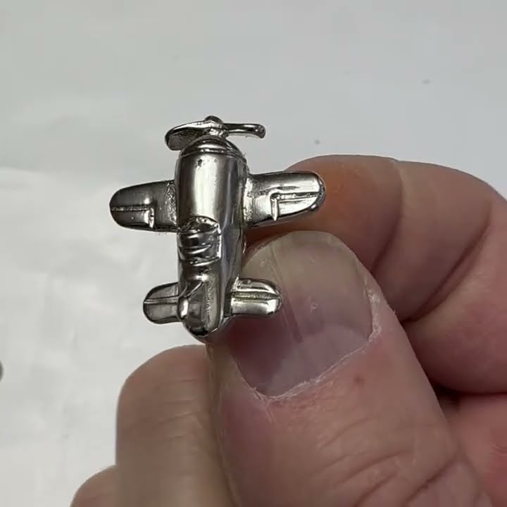 Silver Old School Airplane Lapel Pin Jacket Pin Fashion Pin Airplane ...