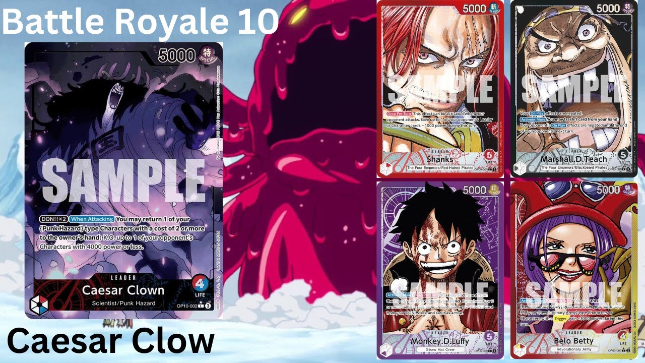One Piece TCG: Battle Royale 10 Caesar Clown OP10 Game Play Part 1 ...