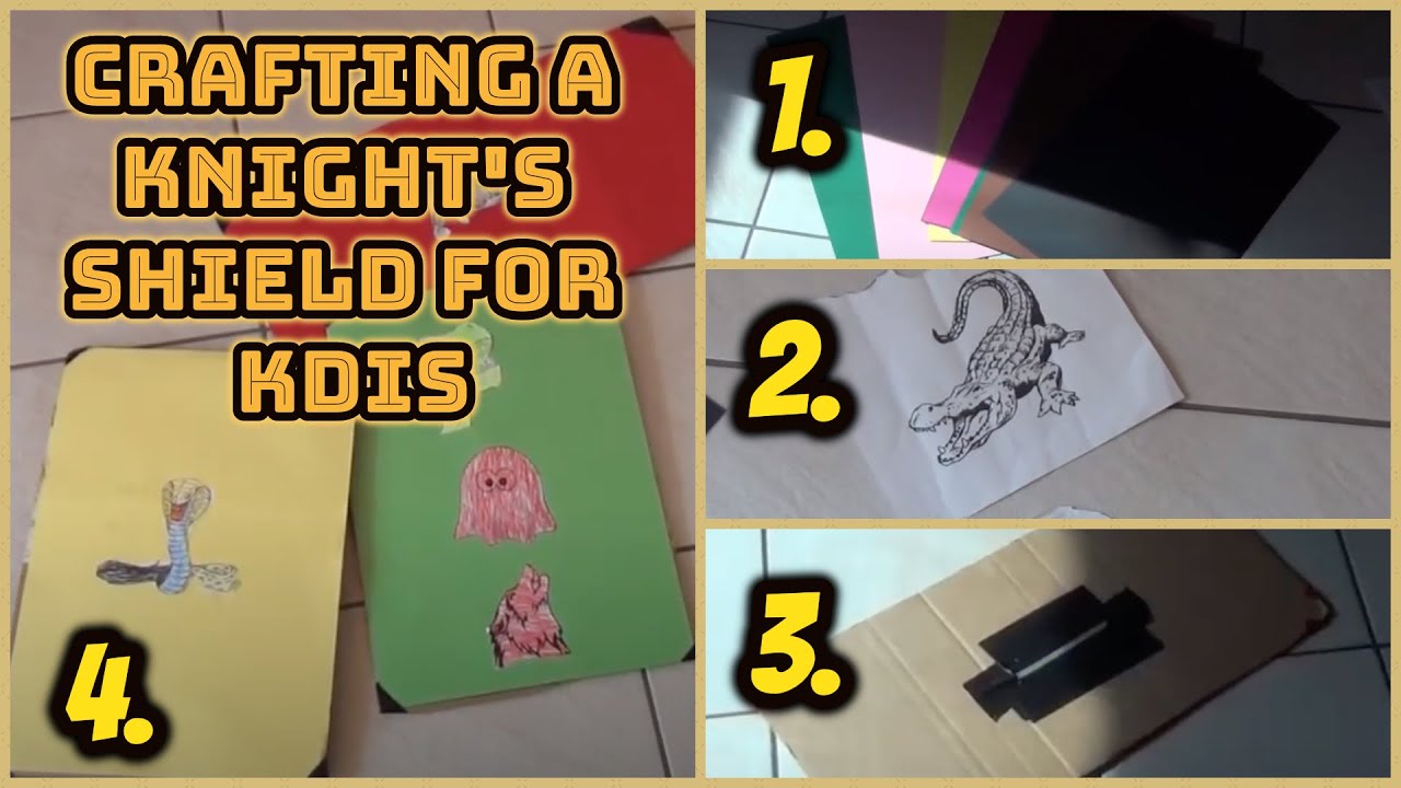 How to create a cardboard KNIGHT'S SHIELD for kids for a birthday party ...