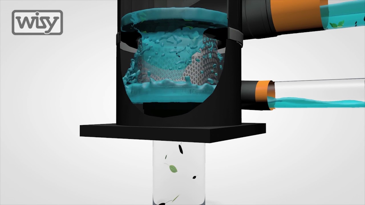 WFF 300 Rainwater Filter - Regenwasserfilter DN 300, WISY - YouTube
