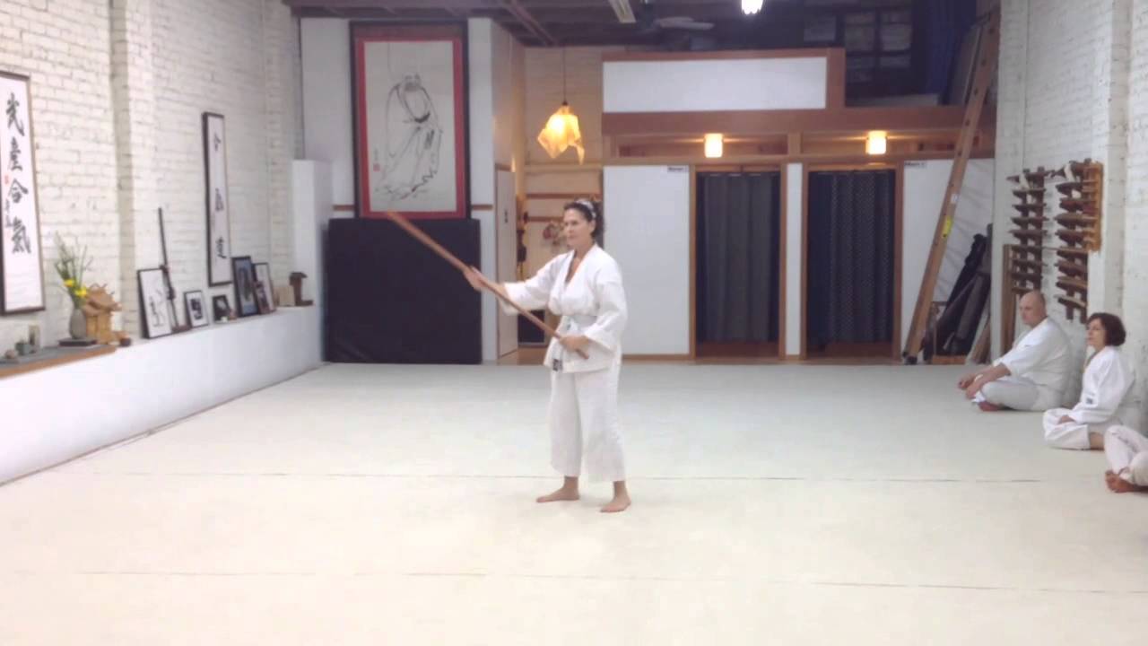 20 Jo Suburi Saito Sensei Aikido Martial Arts 3rd Kyu Test Susan Harrow ...