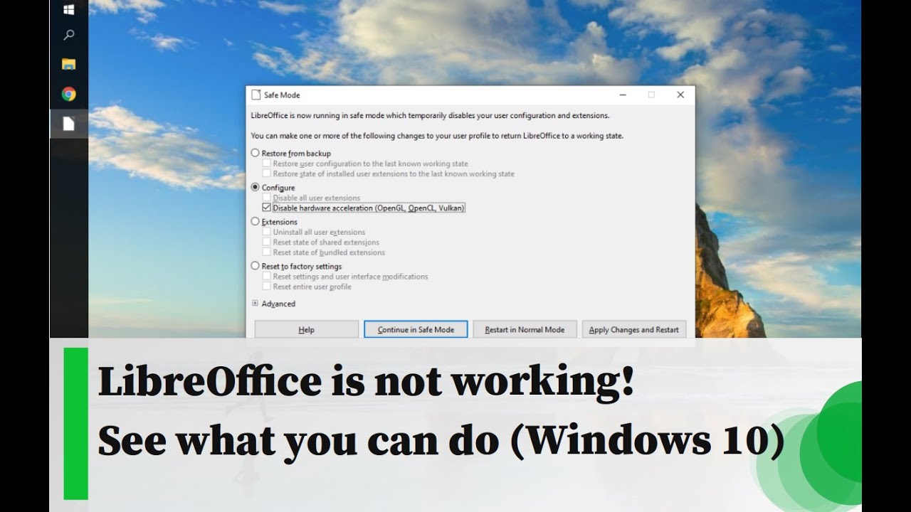 "LibreOffice is not working in Windows!" See what you can do - YouTube