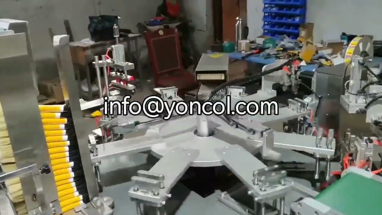 Paint Brush Packing and Labeling Machine - YouTube