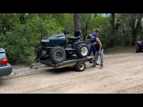 big foot mud mower and Honda 420! mudding trails and stucks! - YouTube