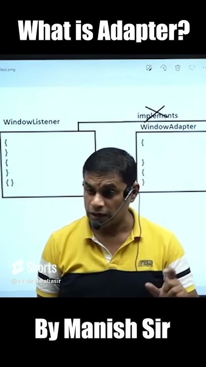 What Is Adapter In Java Manish Bhatia Sir Codesquadz Youtube