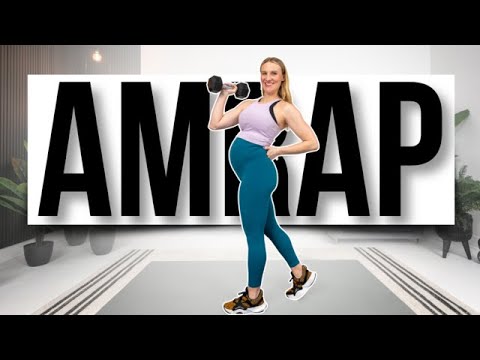 30-min Full Body Circuit & AMRAP Dumbbell Strength Workout - YouTube