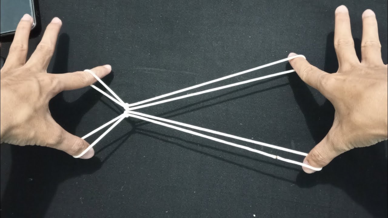 How to make a scissors with string figure or rope step by step easy and ...