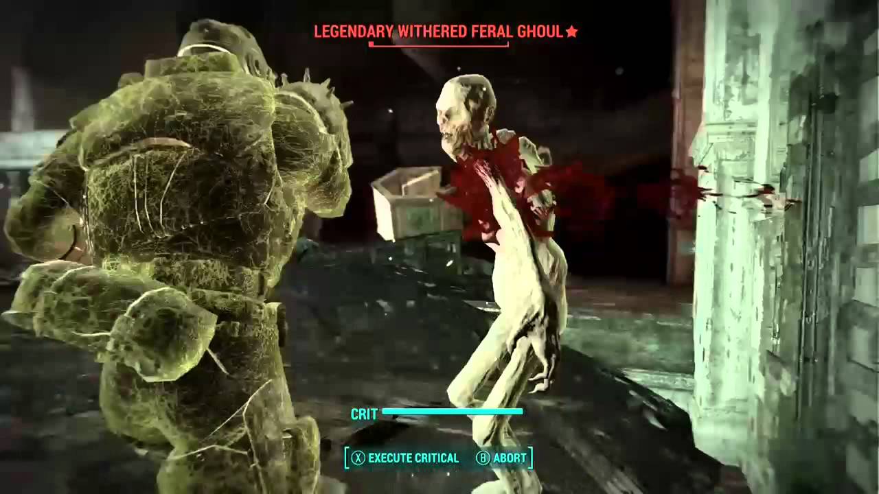 Fallout 4 Legendary Withered Feral Ghoul! - YouTube