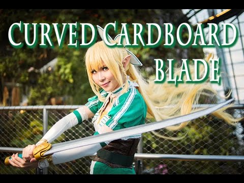 How to make: Cardboard saber ( Curved blade) - YouTube