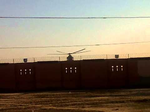 President Zardari's first landing at Bilawal House,Bahria Town, LAHORE ...