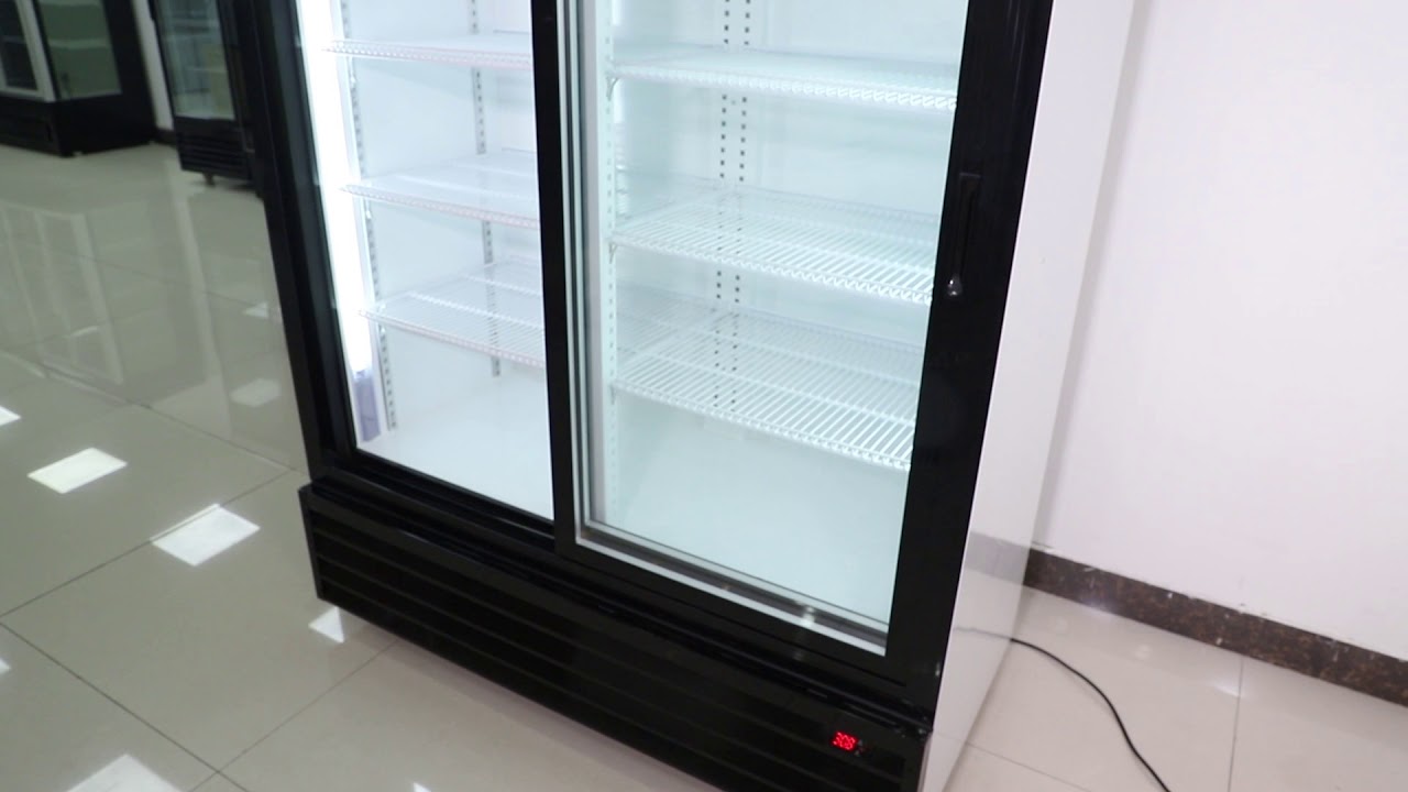Double Door Sliding Door Refrigerator Energy Saving Refrigerators - YouTube