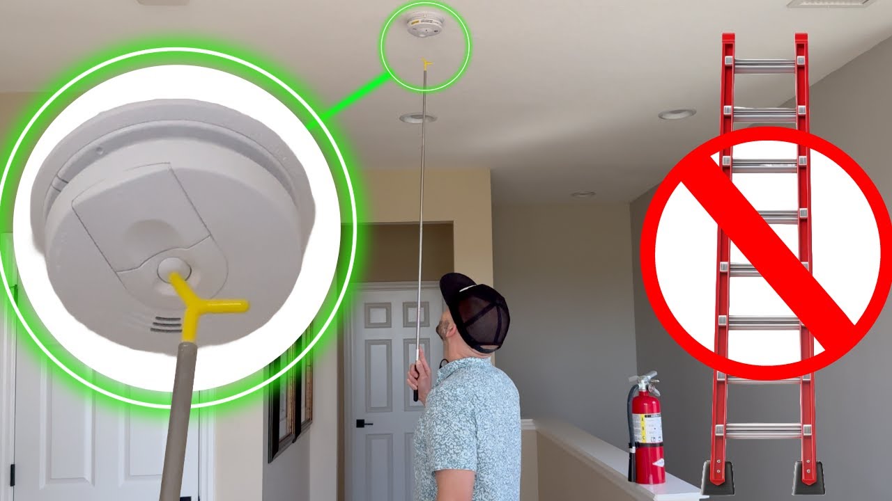 How to Test Smoke/CO Detectors Without a Ladder - YouTube