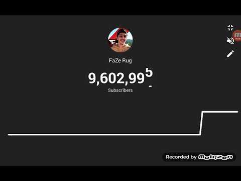 Faze rug subscriber account countdown part 1 - YouTube