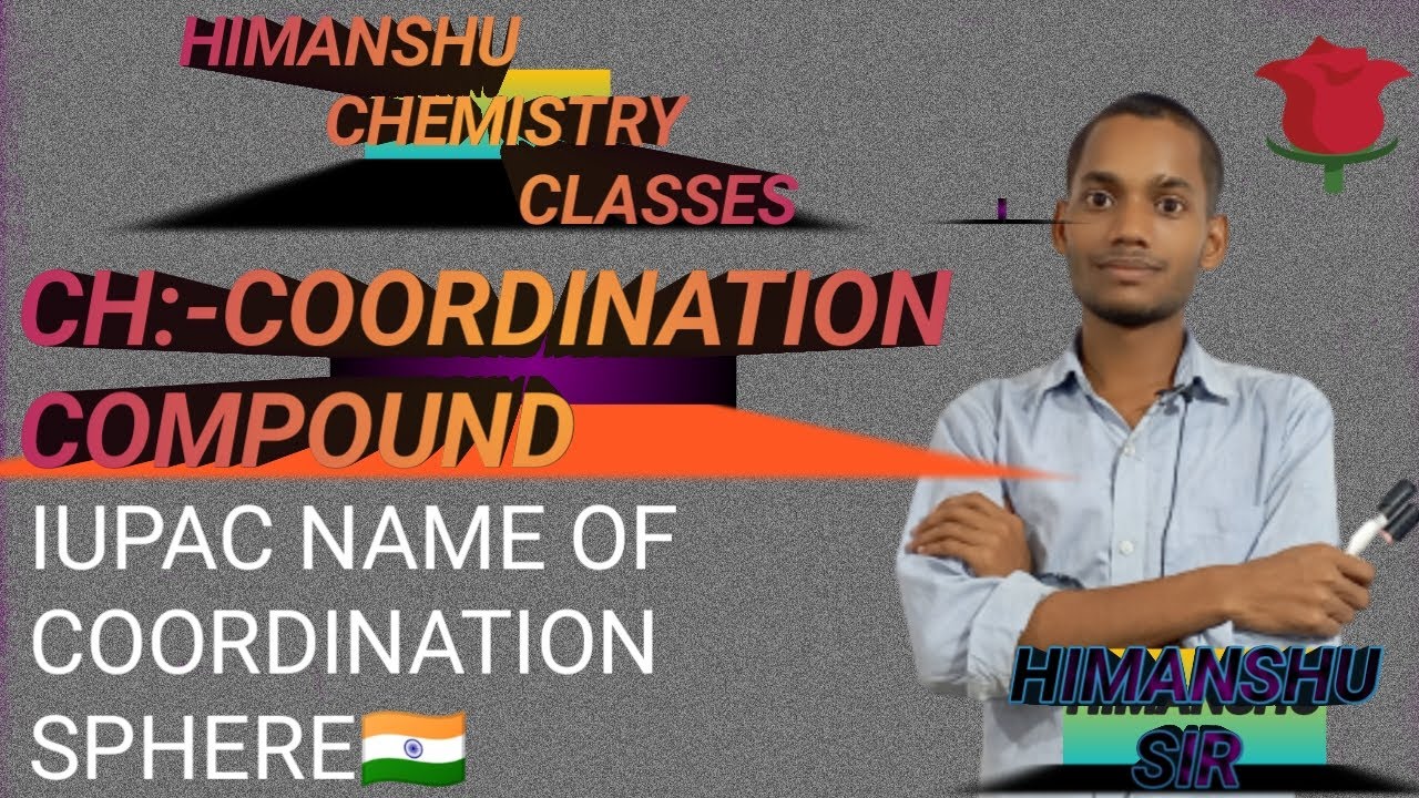 LECTURE-1 CHEMISTRY CLASS 12 IUPAC NAME OF COORDINATION COMPOUND ...