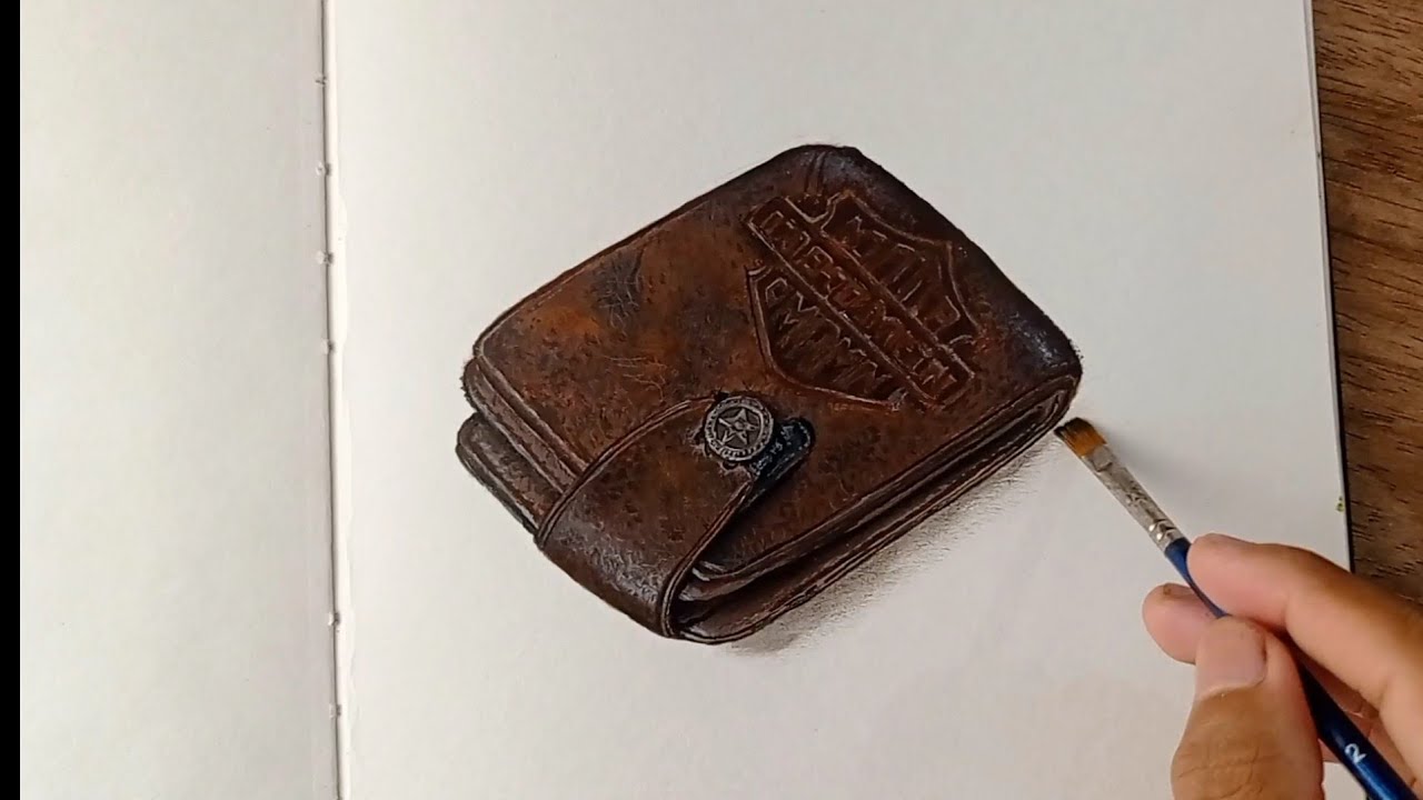 Realistic wallet painting/// acrylic on paper// - YouTube