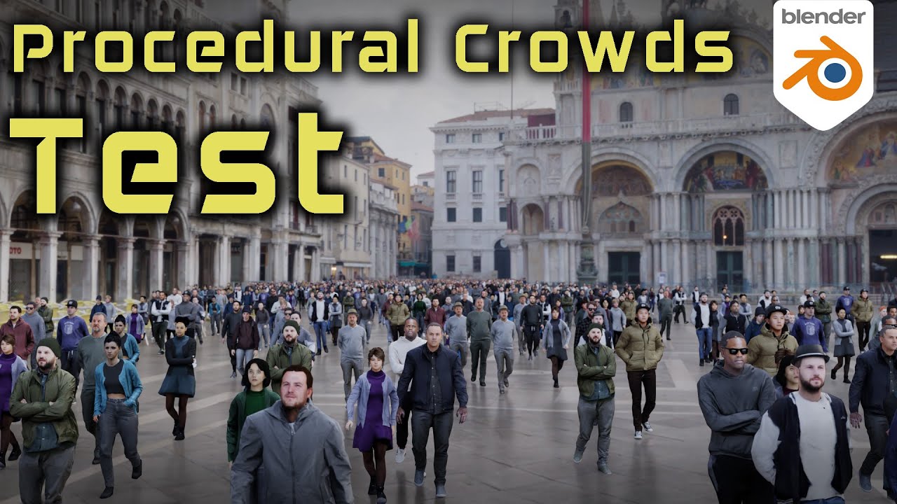 Procedural Crowds Test | MenschenMASSEN günstig - YouTube