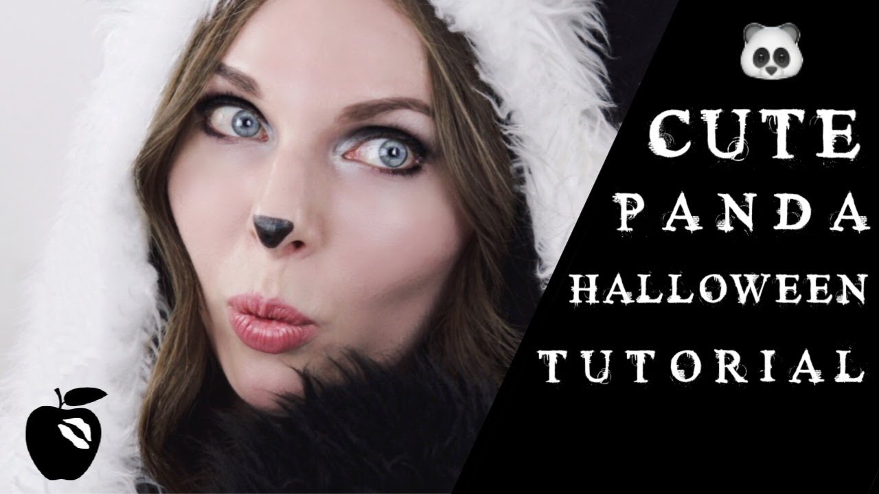 Cute Panda Halloween Makeup Tutorial - YouTube