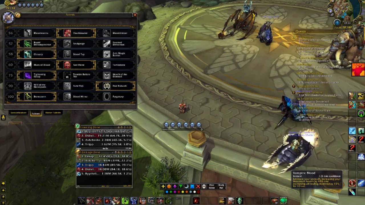 Legion Blood DK tanking overview - YouTube