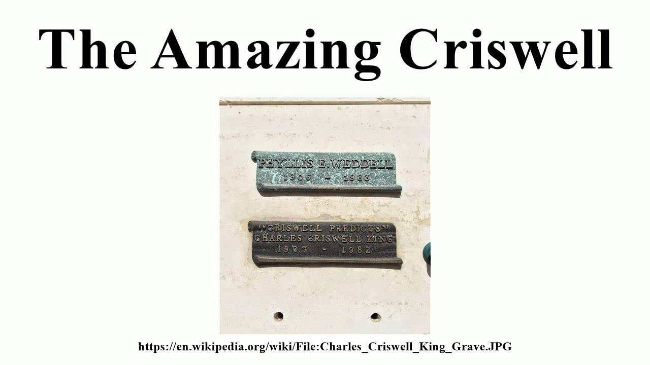 The Amazing Criswell - YouTube